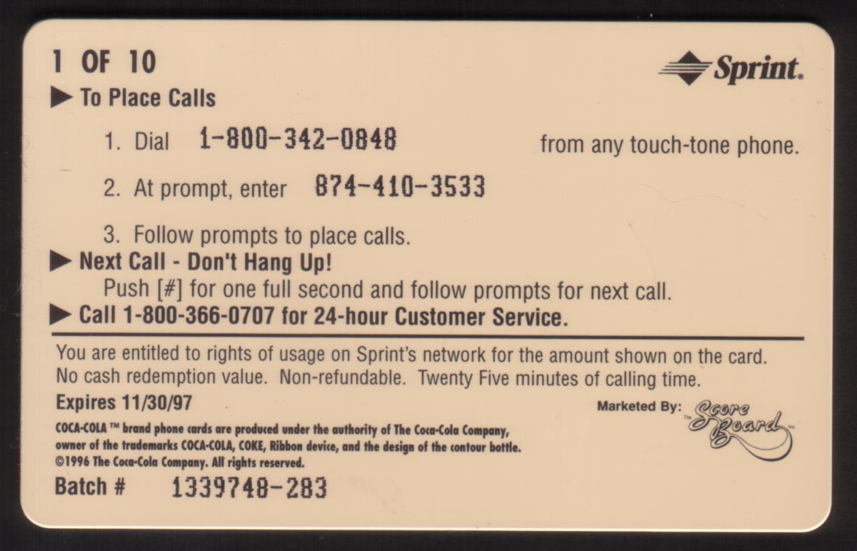 Phone Cards For Collectors - Collectible Phone Cards - setof, Coca-Cola ...