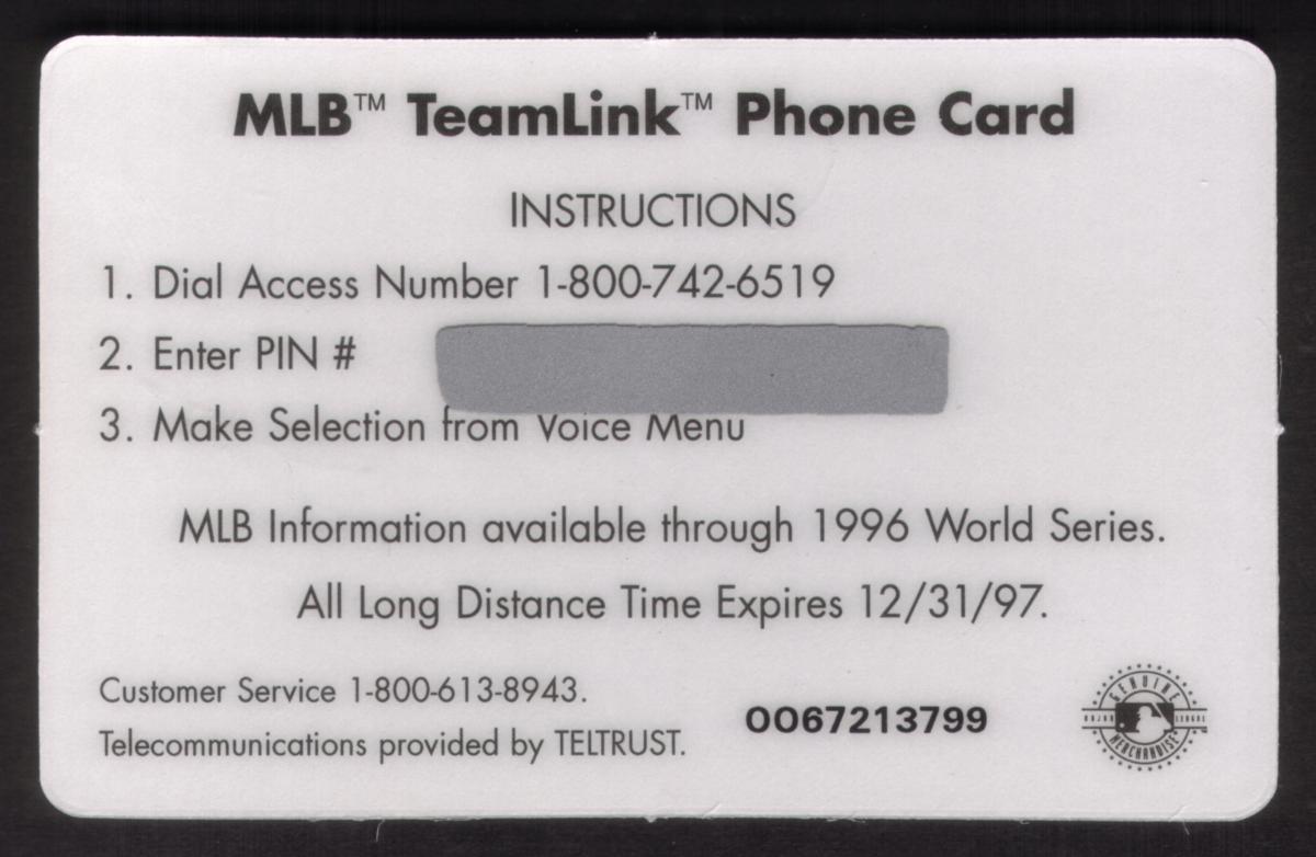 Phone Cards For Collectors - Collectible Phone Cards - Sports: Baseball ...