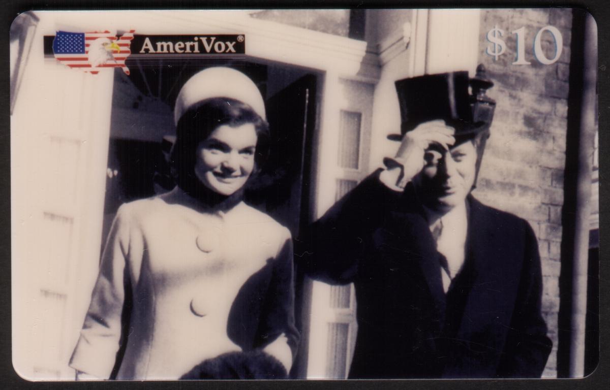 Phone Cards For Collectors - Black-and-white photograph of JFK and ...