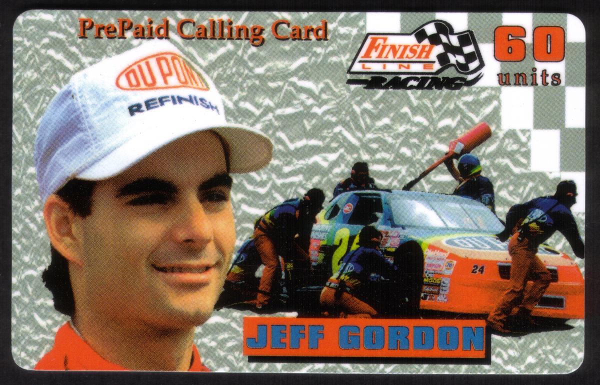 Phone Cards For Collectors - Set of four NASCAR Jeff Gordon prepaid ...