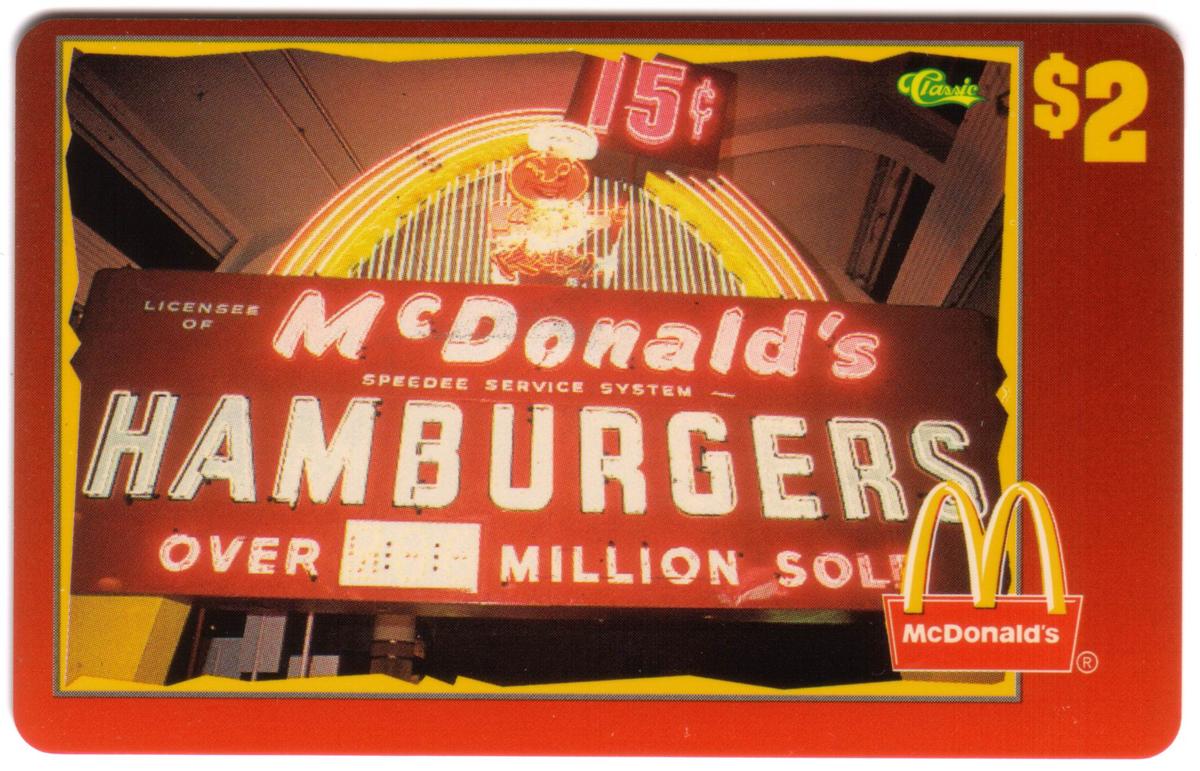 Phone Cards For Collectors - Vintage McDonald''s advertising featuring ...