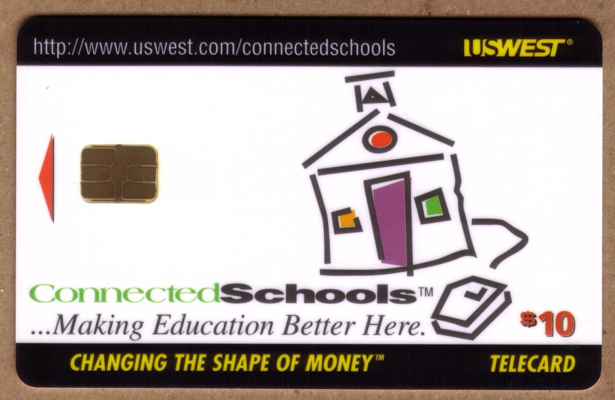 Phone Cards For Collectors - US West Connected Schools $10 smart card ...