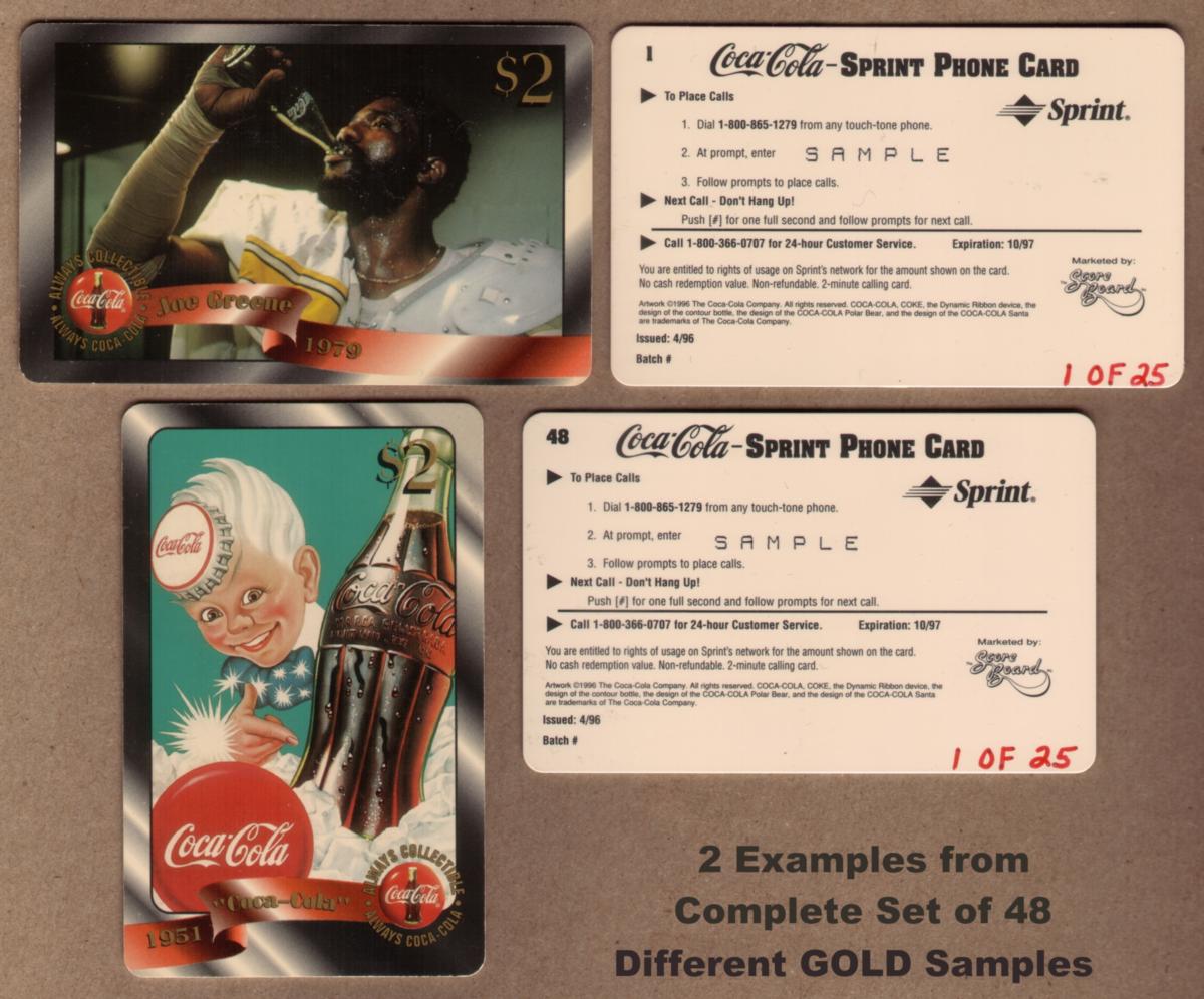 Phone Cards For Collectors - Collectible Phone Cards - setof, Coca Cola ...